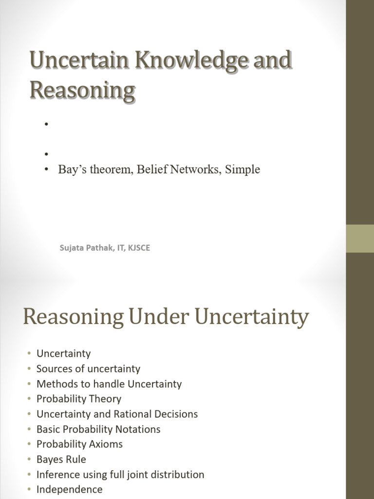 2.6 Uncertainity and Bay's Theorem | PDF | Bayesian Network | Bayesian Inference