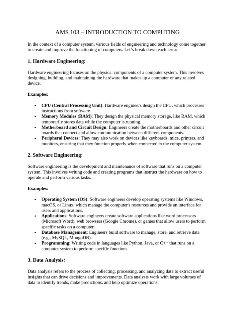 AMS 103 Intro. To Computing and Historical Perspectives. | PDF | Artificial Intelligence ...