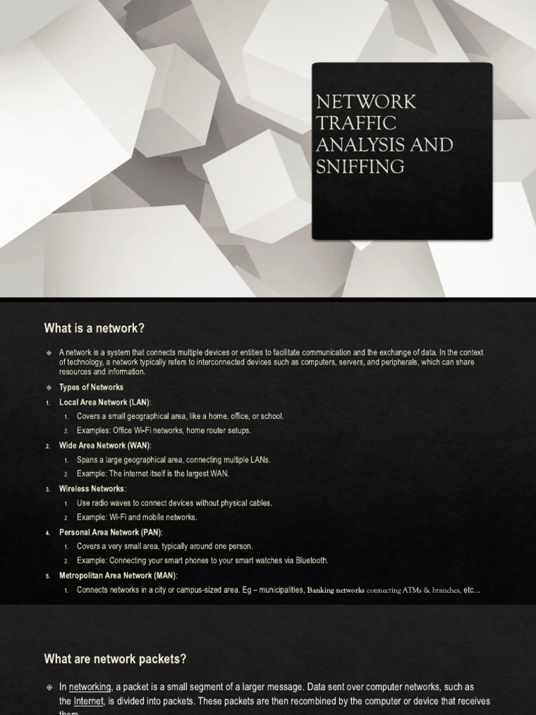 Network Traffic Analysis and Sniffing | PDF | Computer Network | Transmission Control Protocol