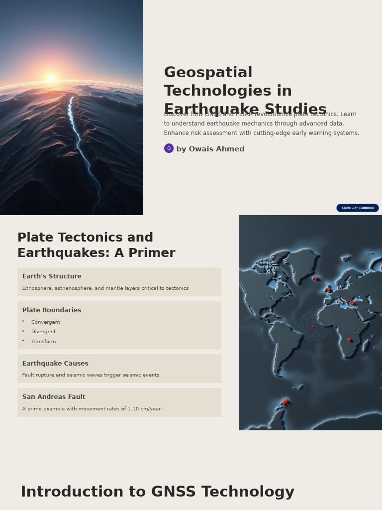 Geospatial Technologies in Earthquake Studies | PDF | Earthquakes | Fault (Geology)