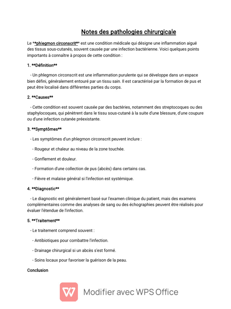 Phlegmon et abcès : définitions et traitements | PDF | Infection ...