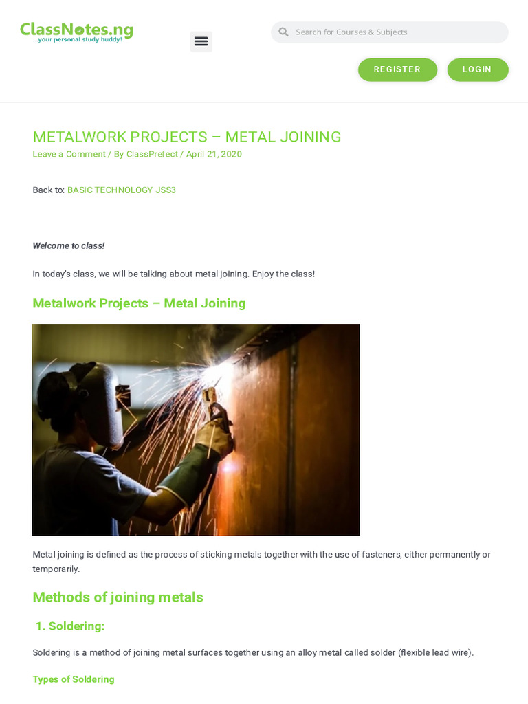 METALJOINING MethodsofJoiningMetals,SafetyPrecautions. 1746429609912 ...