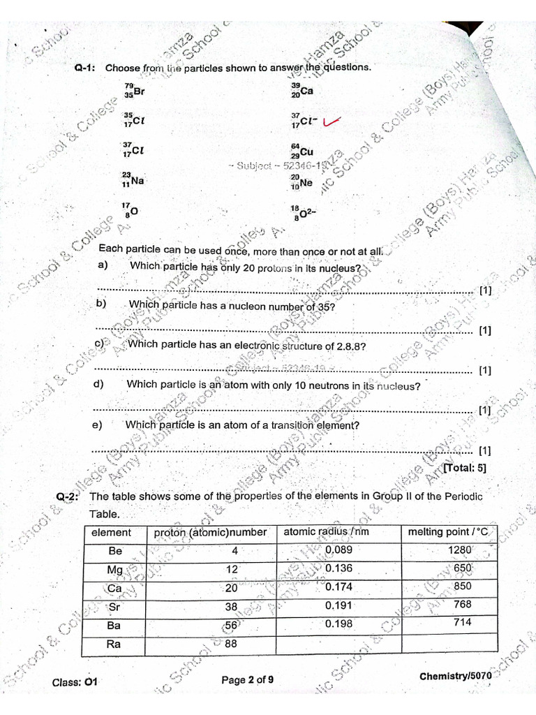 Chem Past Paper | PDF