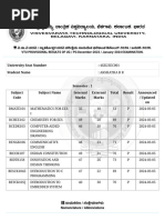 VTU Result Sem 1 | PDF