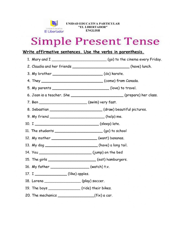 Present Simple Tense | PDF