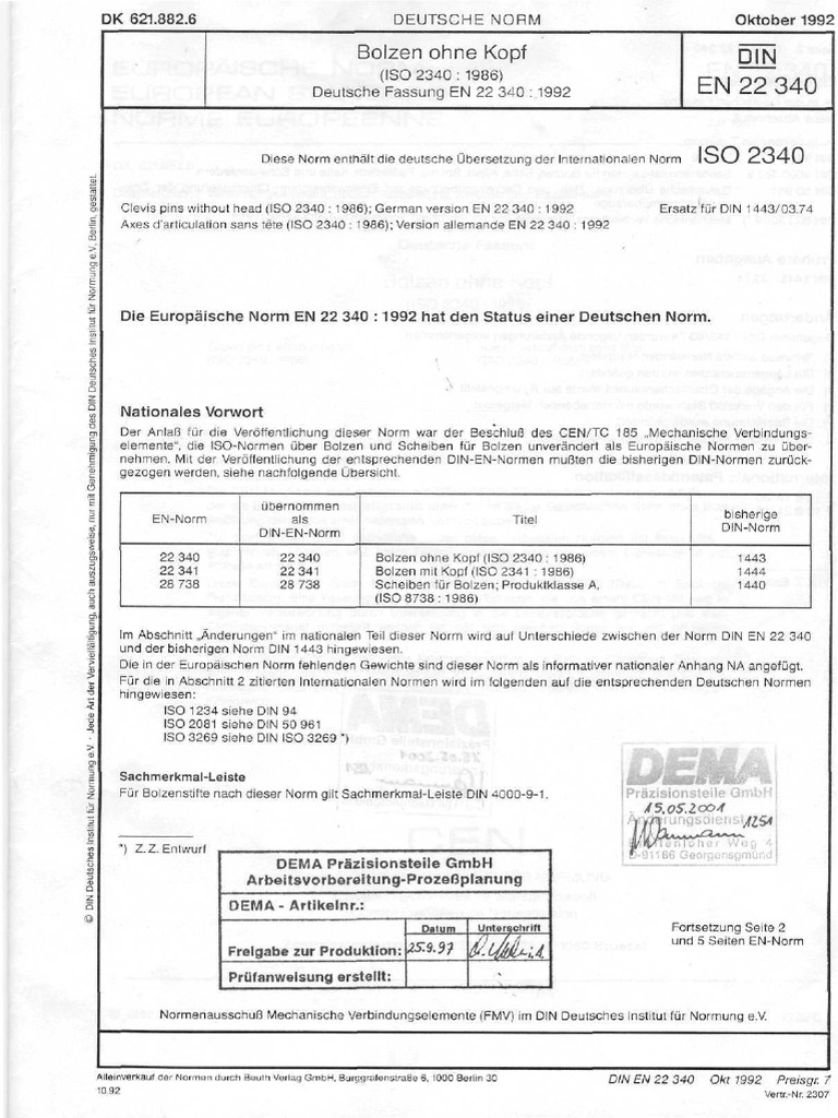 Iso 2340 | PDF