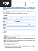 Modulo Adesione Cometa 2022 | PDF