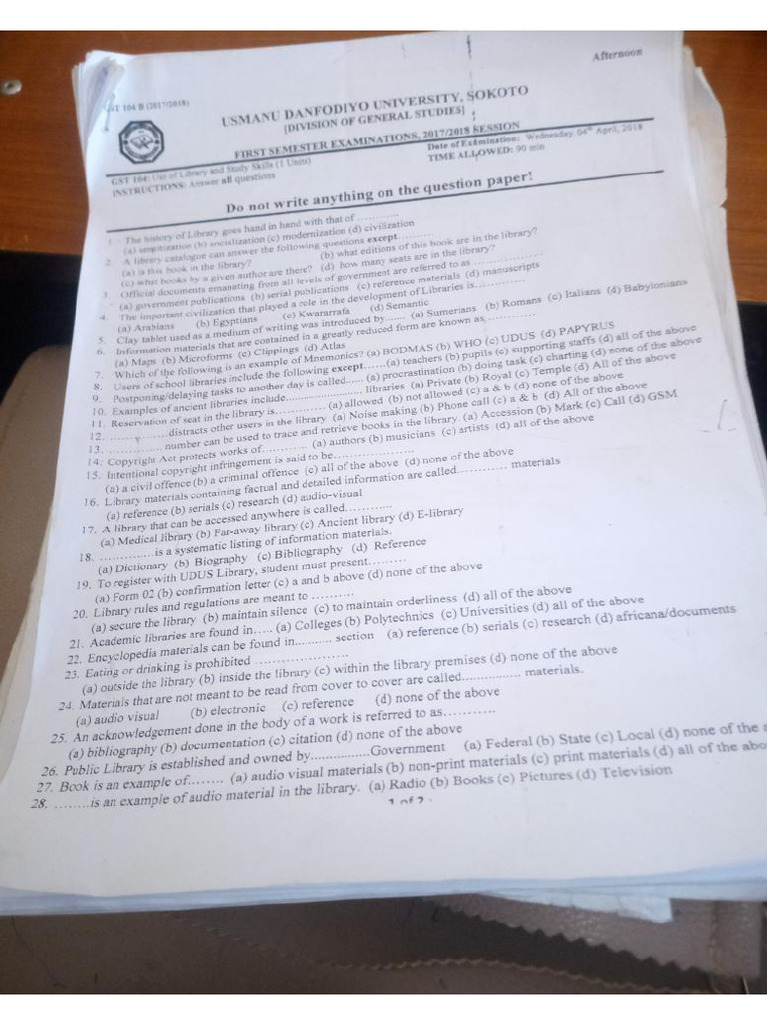 GST Past Questions | PDF