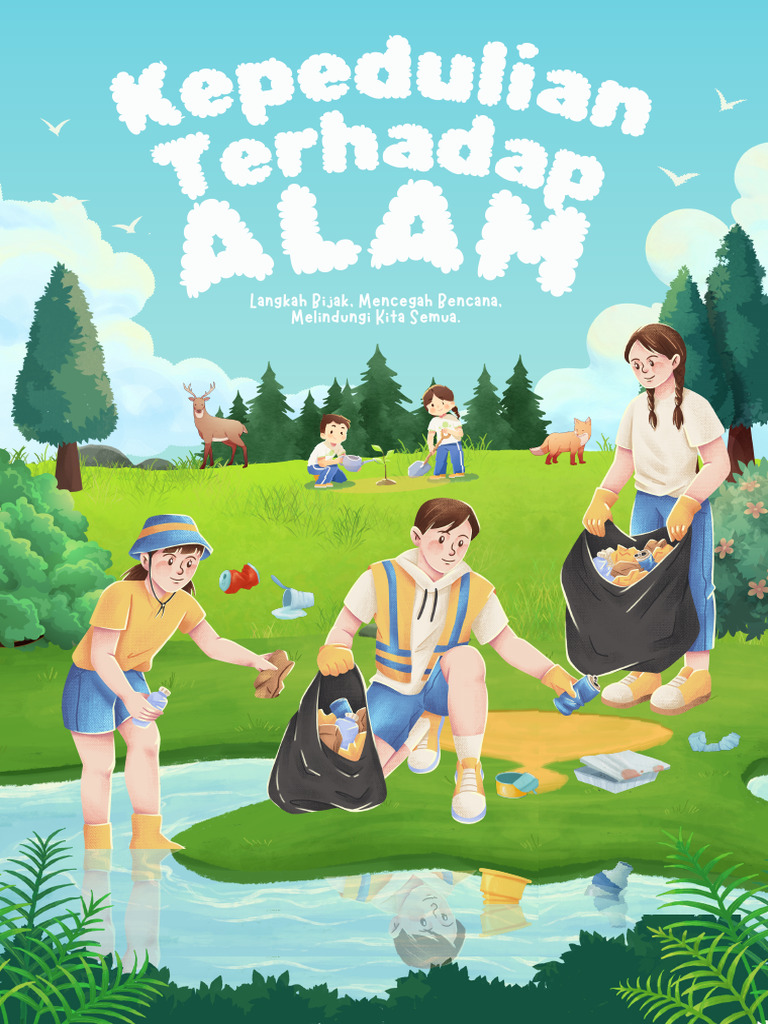 Poster Peduli Lingkungan Ilustratif Hijau dan Biru | PDF