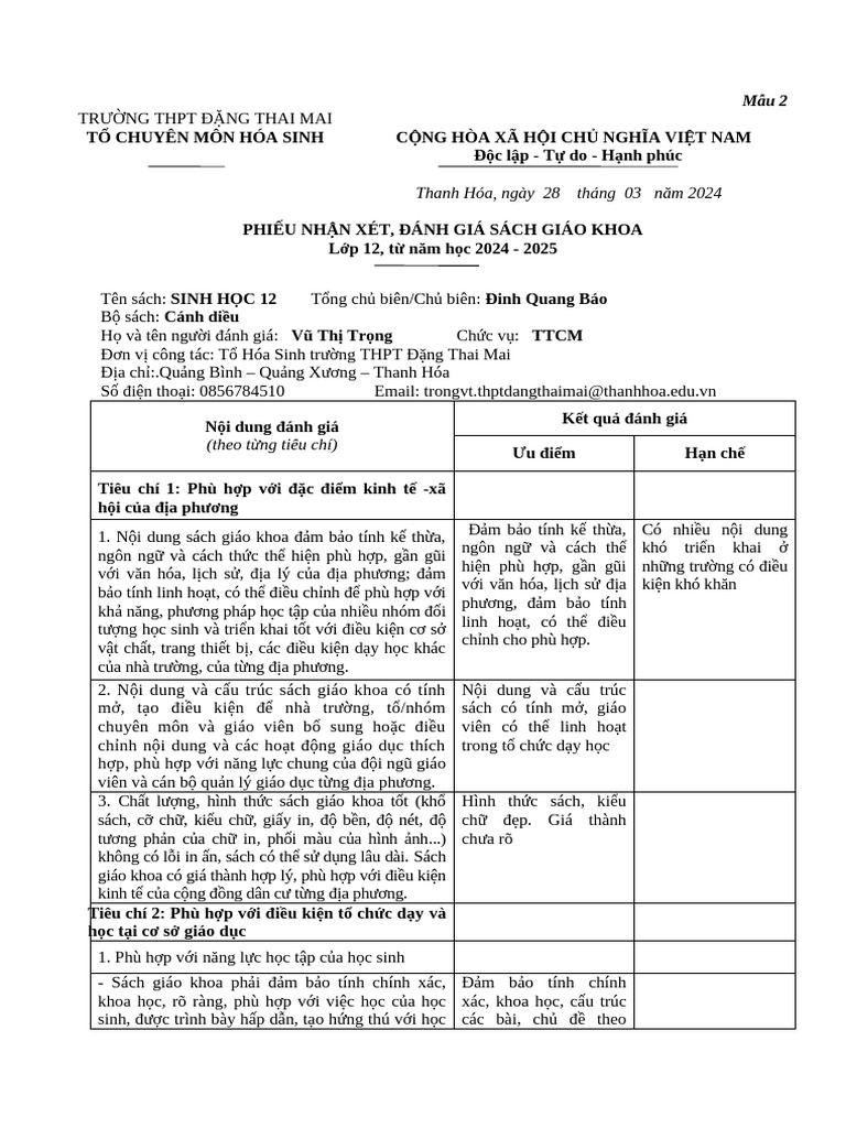 Phu-luc-4- Mẫu 2 | PDF