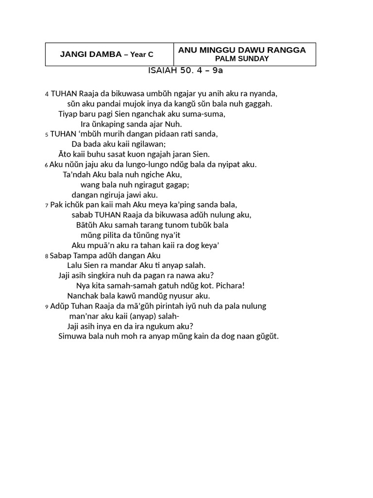 Palm Sunday | PDF