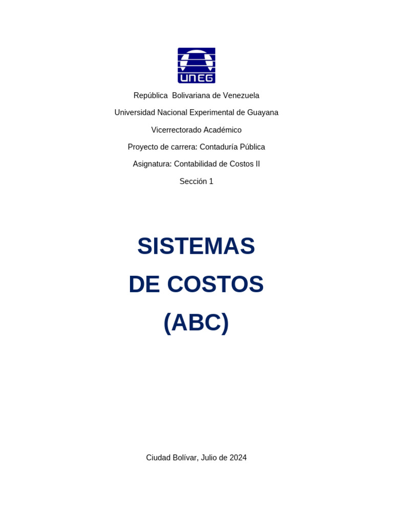 Costos Abc | PDF | Bienes | Consumo (economía)