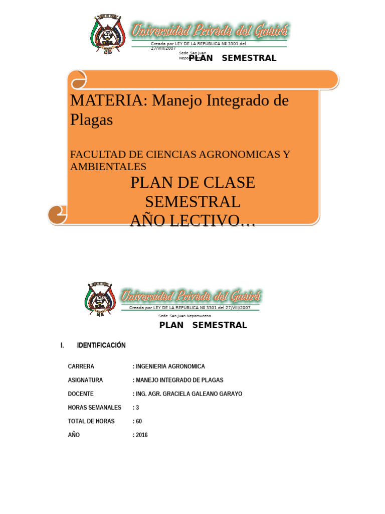 Plan Semestral | PDF | Conocimiento procedimental | Metodología