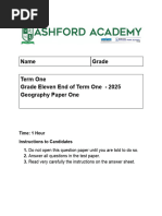 Form One Geography Exam 2025 | PDF | Planets | Planets In Astrology