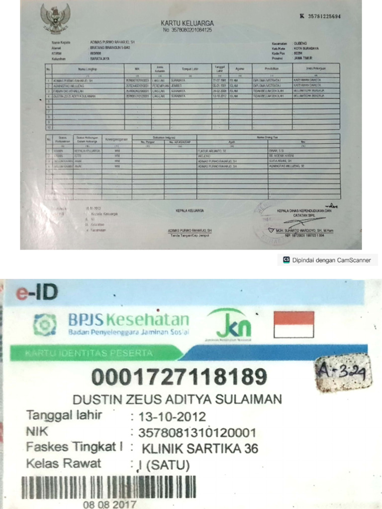 KK, Bpjs Dan Akte | PDF