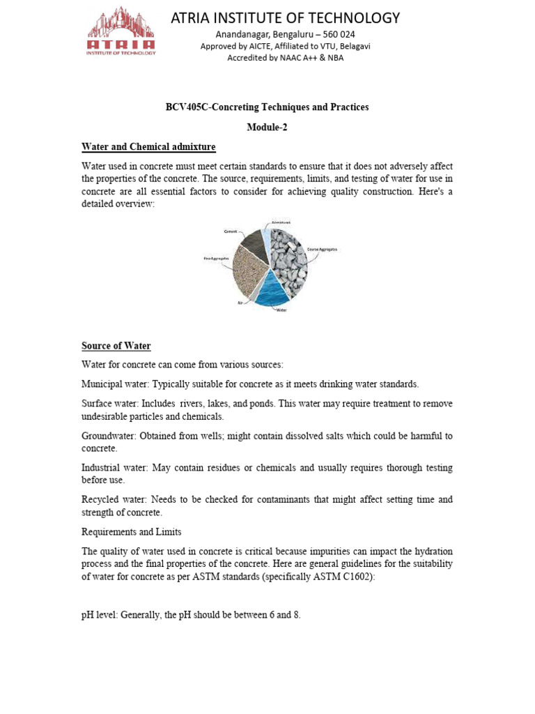 MODULE 2 Concrete Techniques & Practices - BCV405C | PDF | Concrete | Construction Aggregate