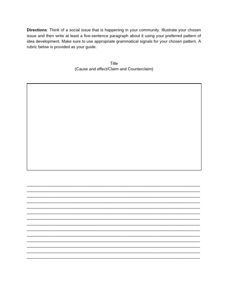 Activity Cause and Effect | PDF