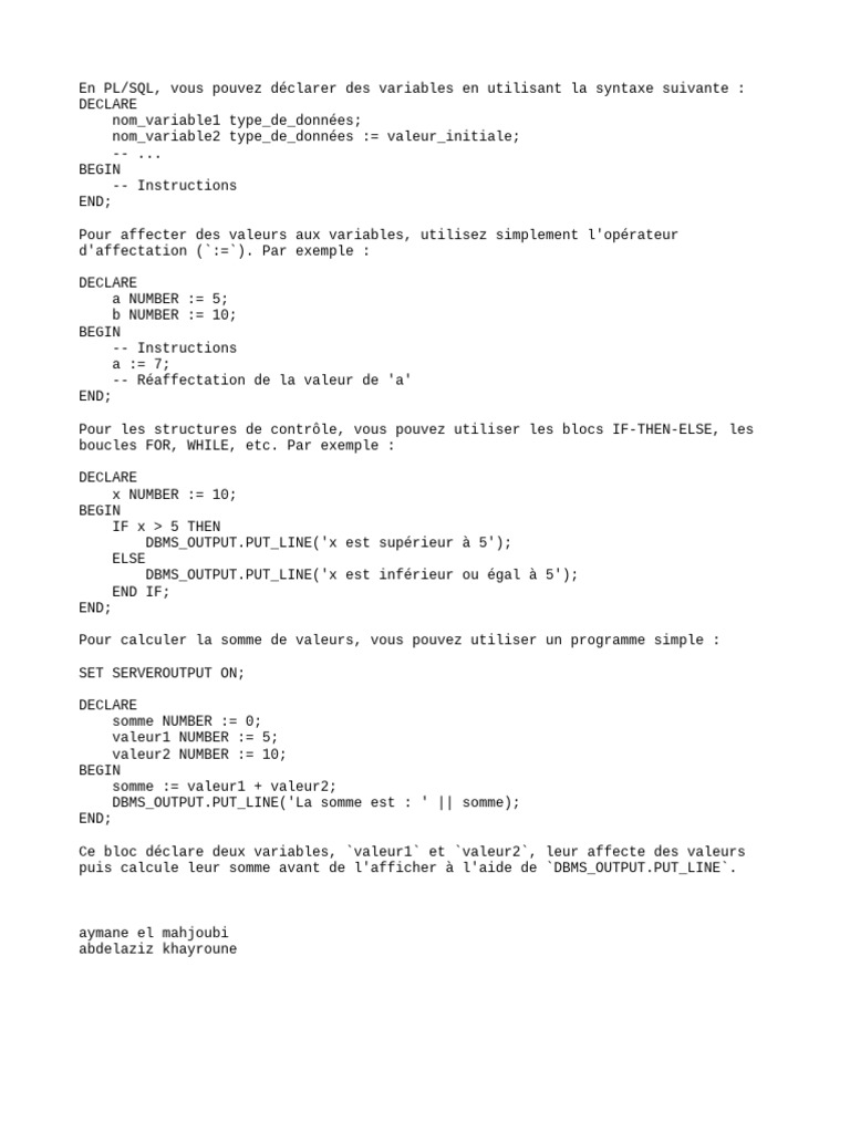 PLSQL | PDF