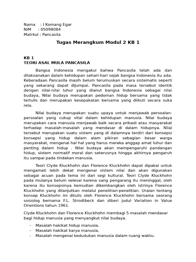 Rangkuman Modul 2 KB1. | PDF