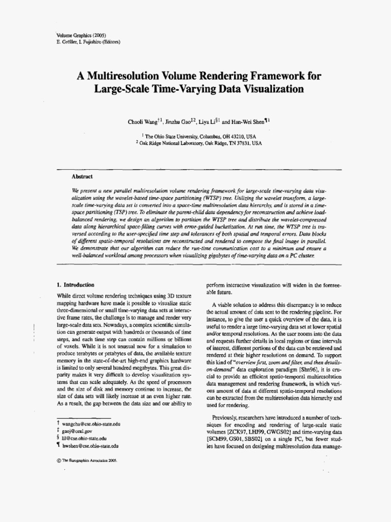 Multiresolution Framework for Data Visualization | PDF | Wavelet ...