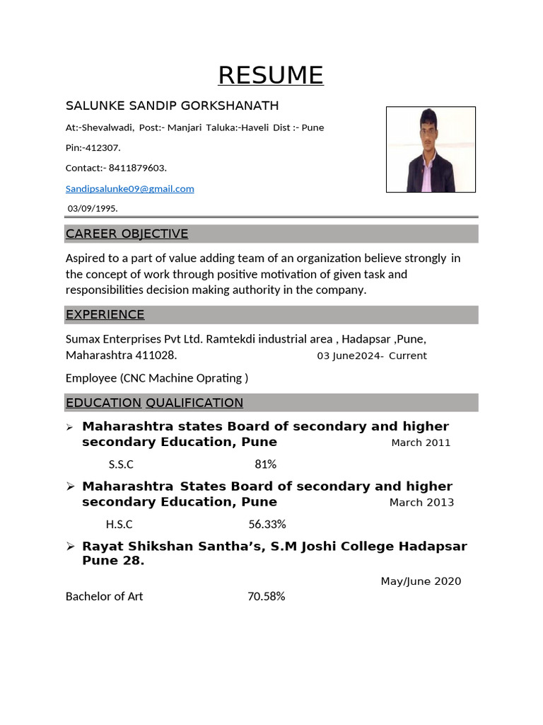 Sandip 2025 Resume 09 | PDF