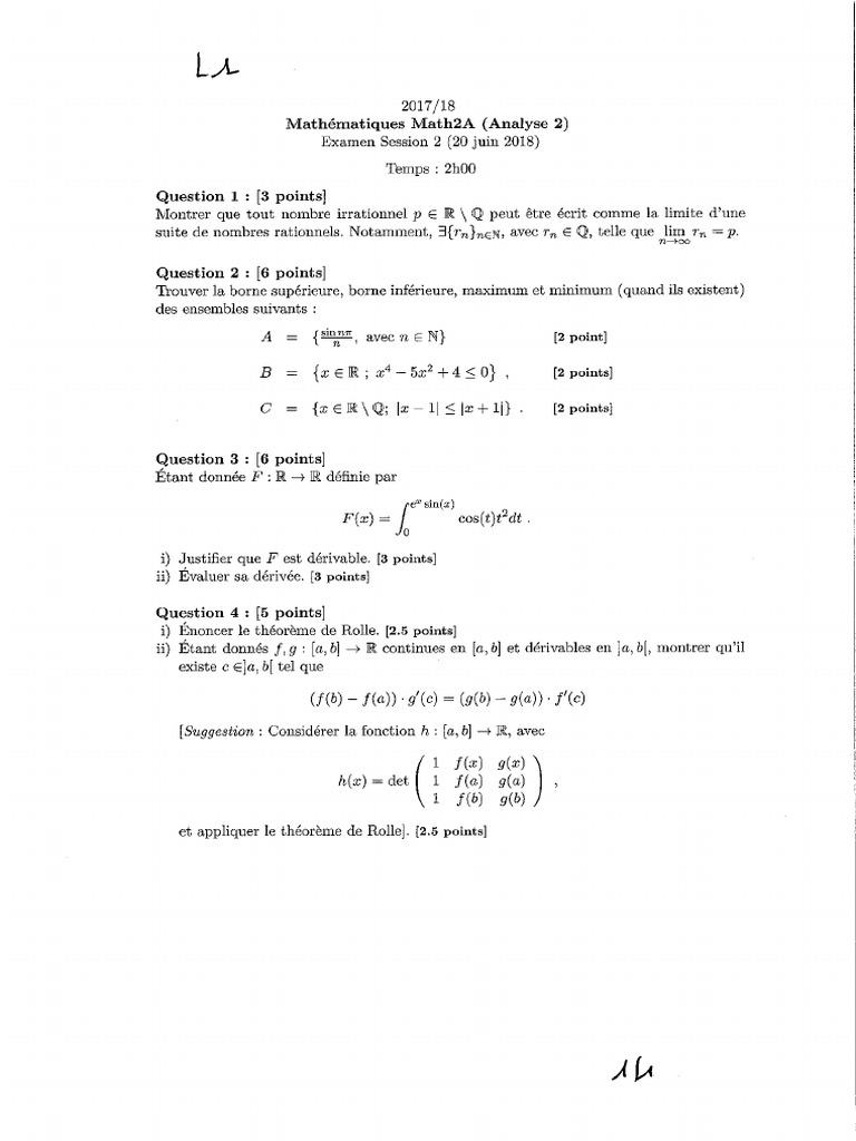 Math 2 A | PDF