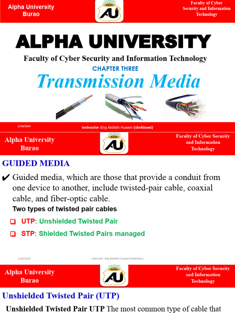 Chapter 3 Transmission Media | PDF | Transmission Medium | Coaxial Cable
