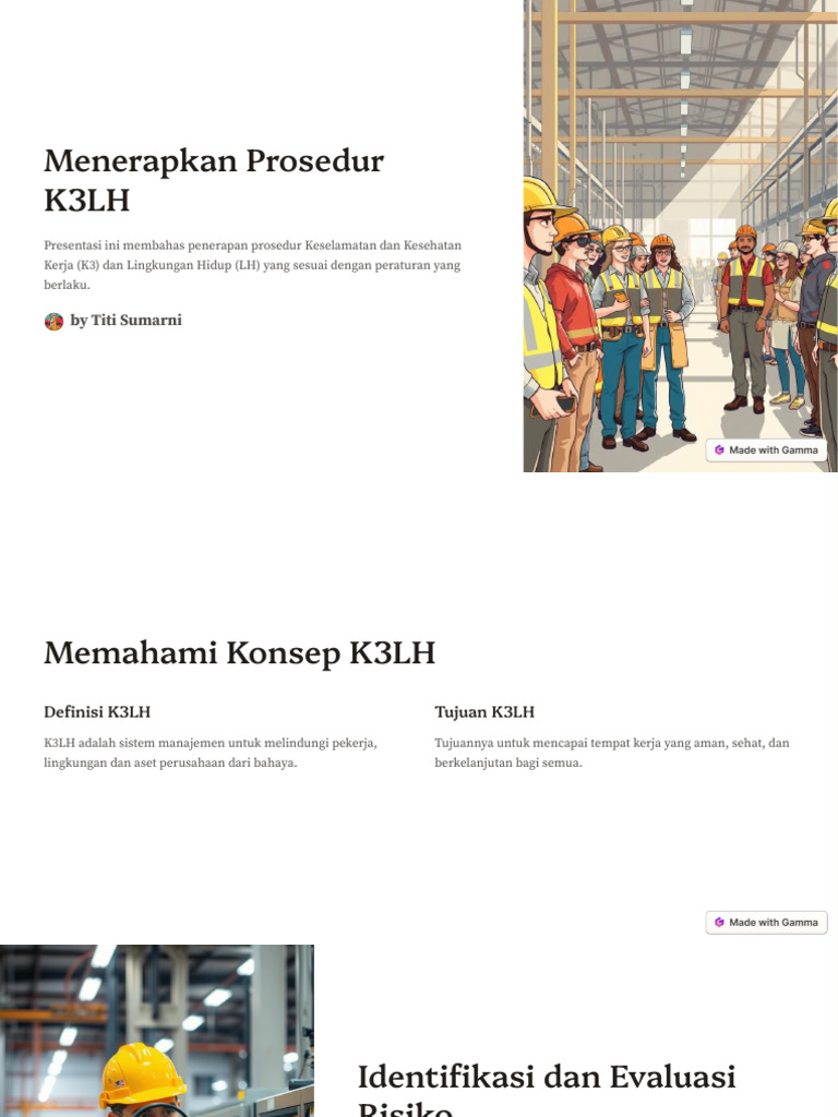 Menerapkan Prosedur K3LH | PDF