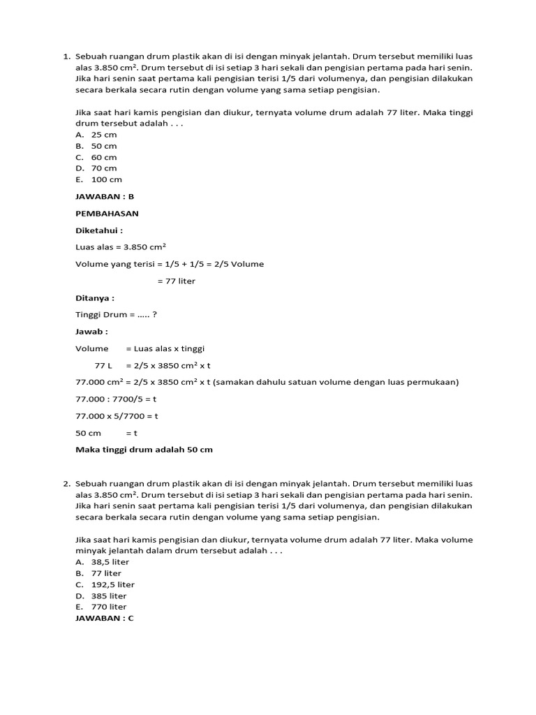 Latihan Soal Penalaran Numerik Bintara 2025 Tactical in Police 2 | PDF