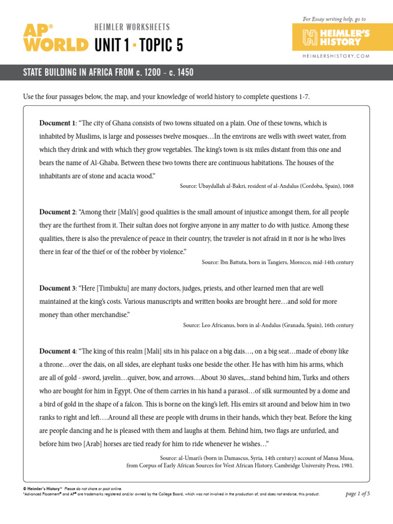 State Building in Africa: 1200-1450 | PDF