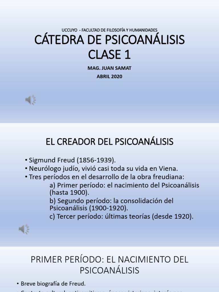 Psicoanálisis Clase 1 Completa El Psicoanálisis | PDF