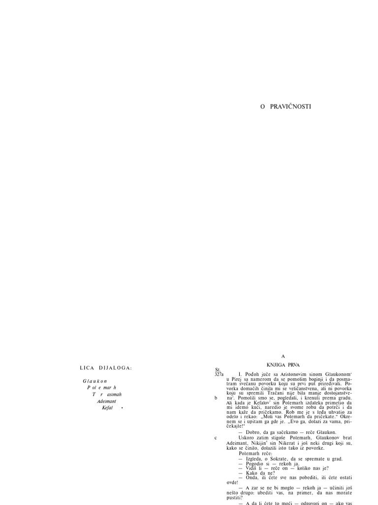 Platon Drzava 1 | PDF