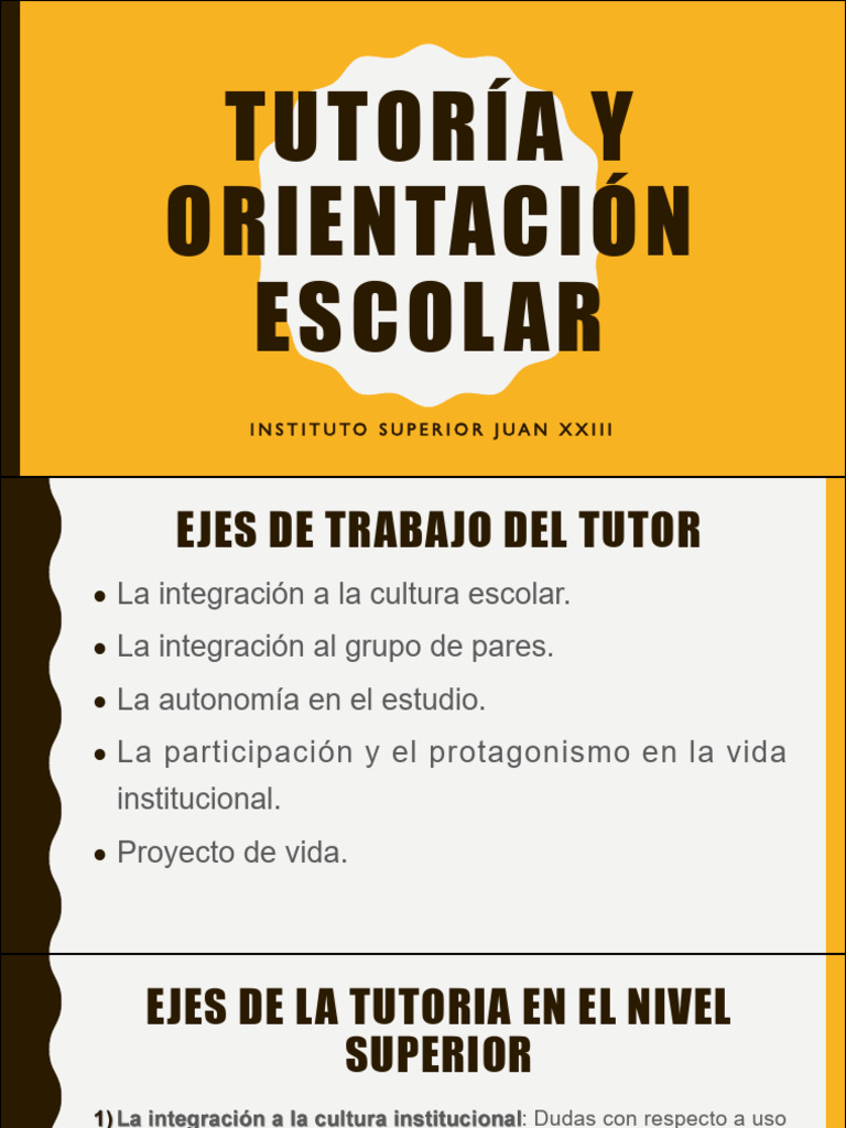 Tutoría y Orientación Escolar | PDF
