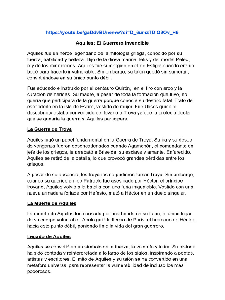 Aquiles | PDF | Aquiles | Héctor