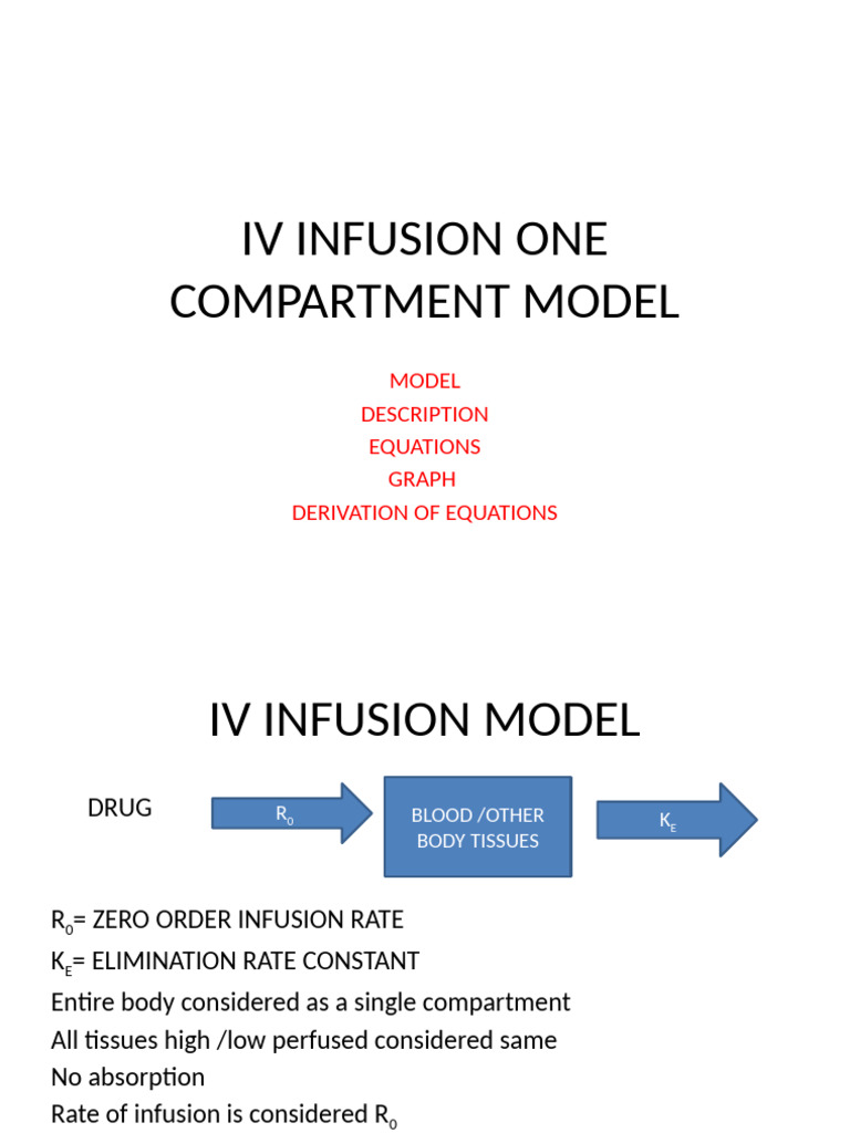 IV Infusion One Compartment Model | PDF