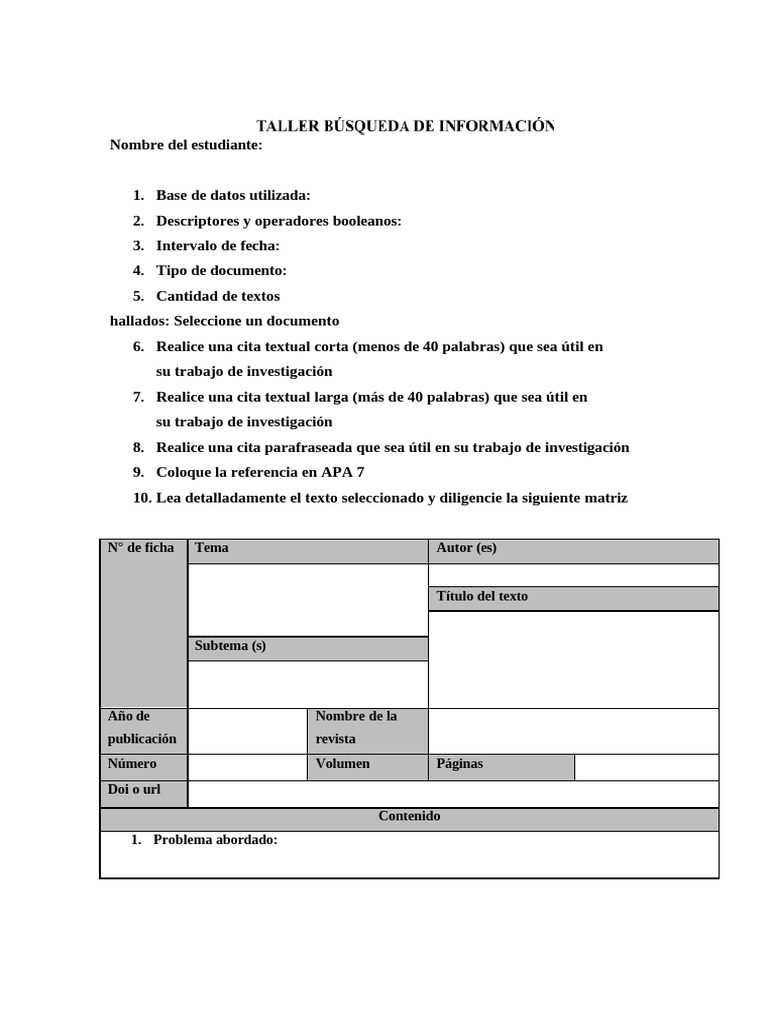 Taller B-Squeda de Informaci-N | PDF