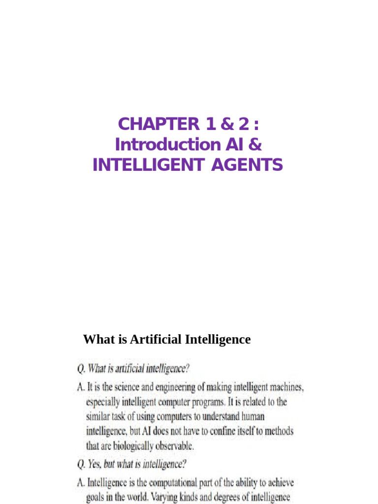 CH 1 2 Agents Norvig Book | PDF