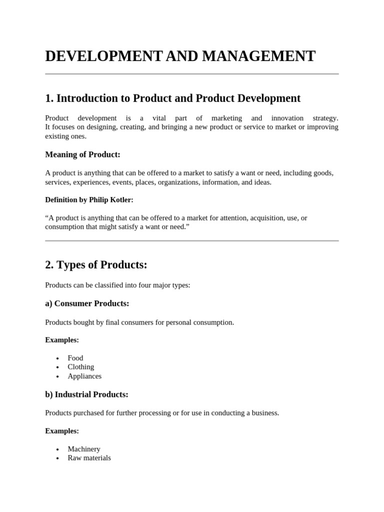 Development and Product Design' | PDF | Product (Business) | Marketing