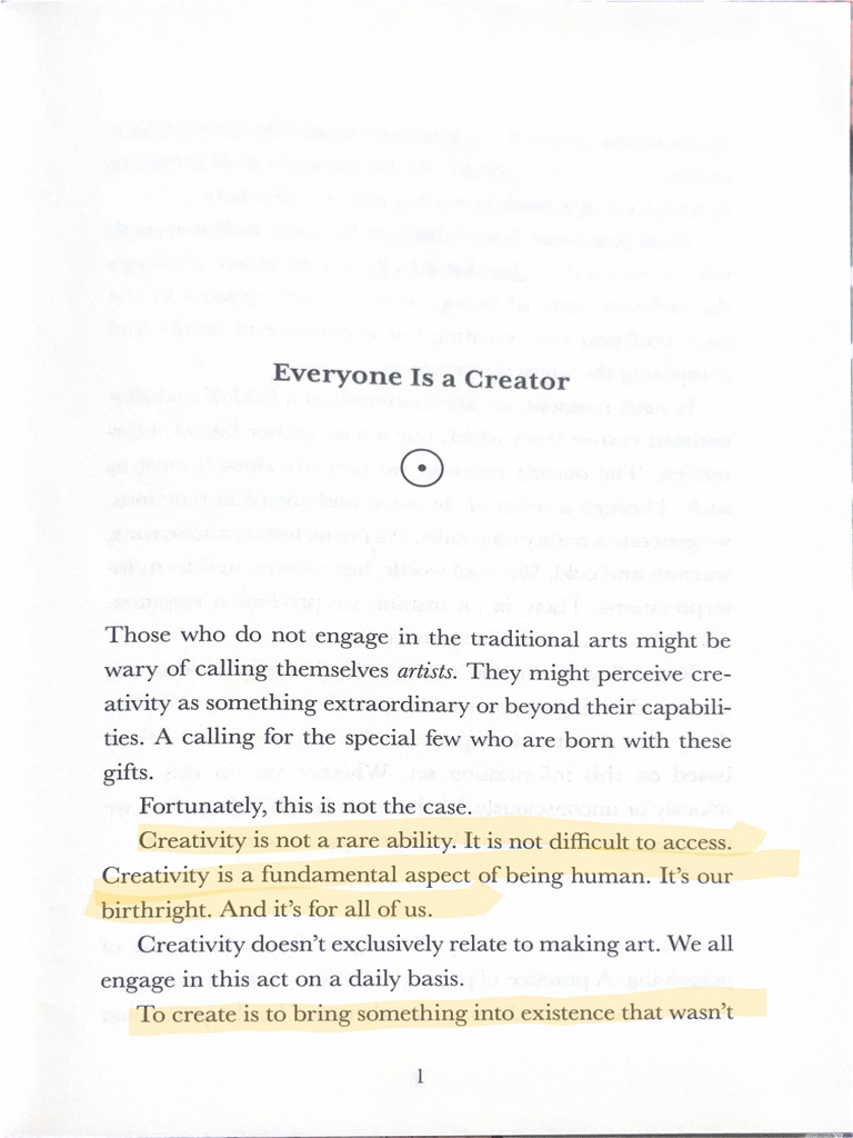 Everyone Is A Creator | PDF