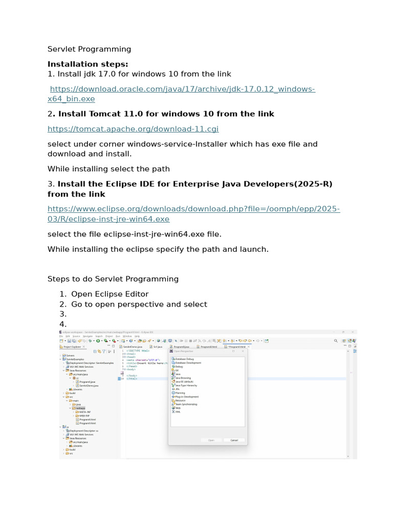 Steps for Installing Tomcat | PDF