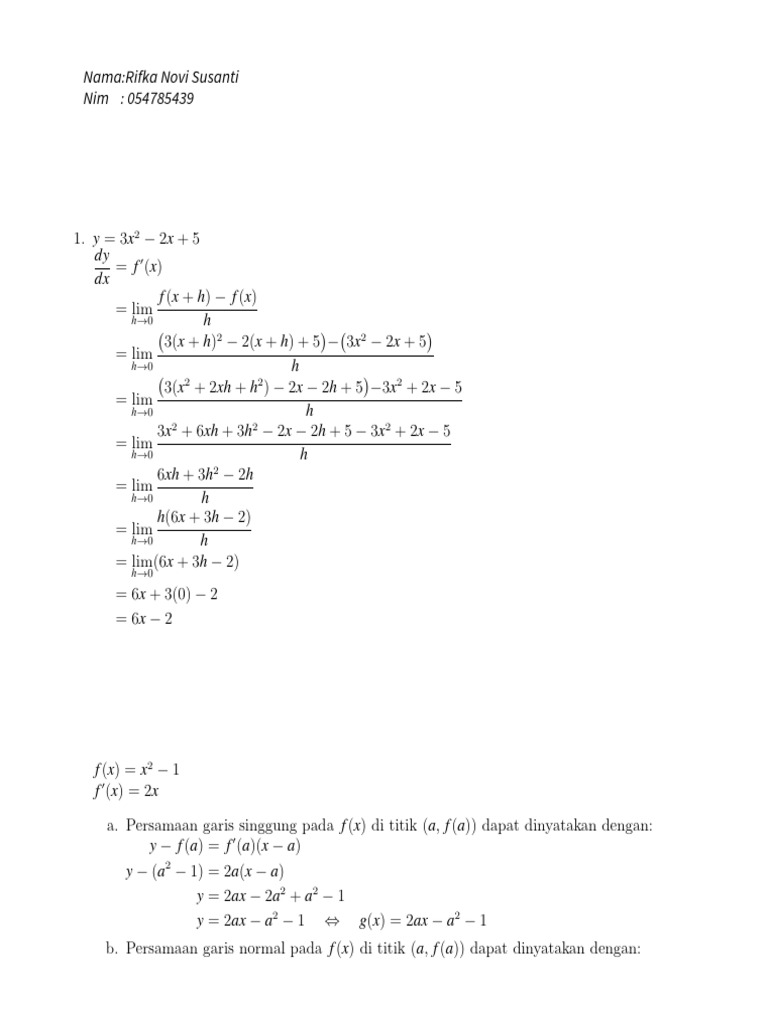 Tugas 2 Kalkulus | PDF