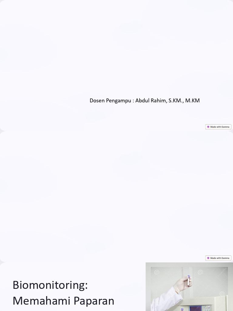 Kelompok 2 Manajemen Bahaya Kimia Dan Biomonitoring | PDF