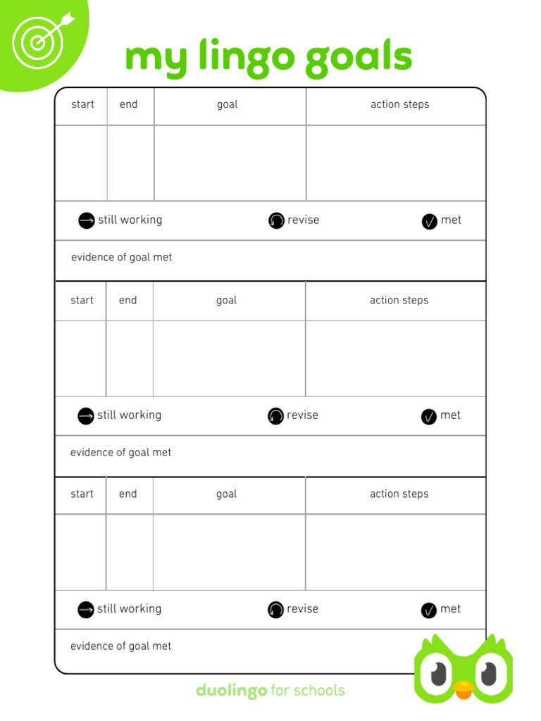 Goal Sheet | PDF