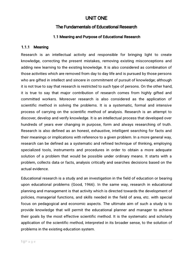 Research Method, Handout | PDF