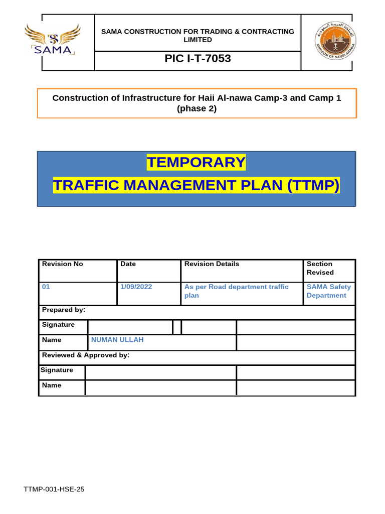 7053-Traffic Management Plan | PDF | Traffic | Road