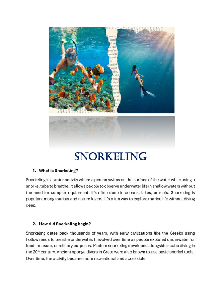 Understanding Snorkeling Basics | PDF