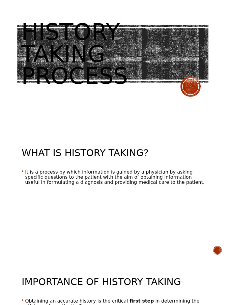 Patient History Taking Process | PDF | Clinical Medicine | Diseases And ...
