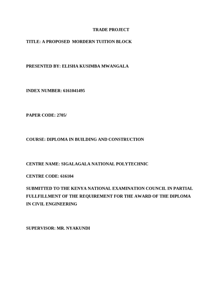 Modern Tuition Block Construction Project | PDF | Stairs | Foundation ...
