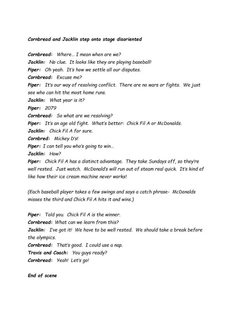 Drama Play Olivia and Maddies Script | PDF