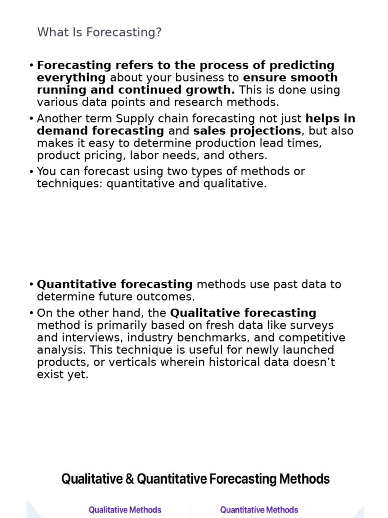 Forecasting and Its Methods | PDF | Forecasting | Marketing Research